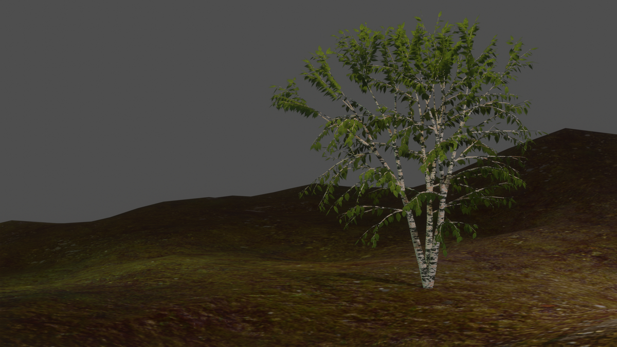 【Blender】SaplingTreeGenで木を生やしてみた | けものこばち